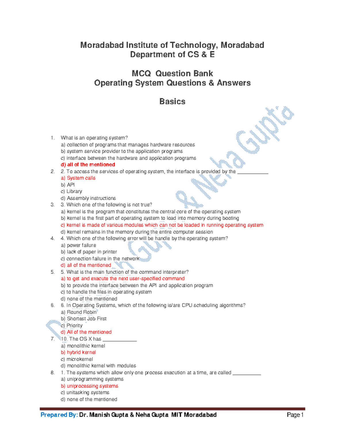 MCQ-QBank - This will help in preparing for exams - Moradabad Institute ...