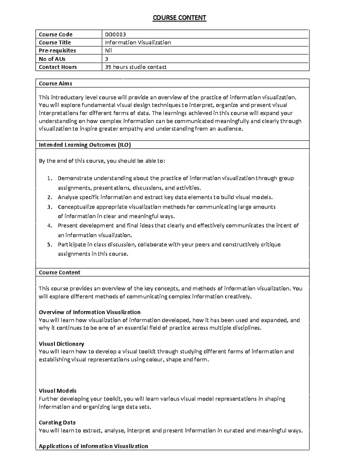 DD0003 - A brief description of course guides and material - COURSE ...