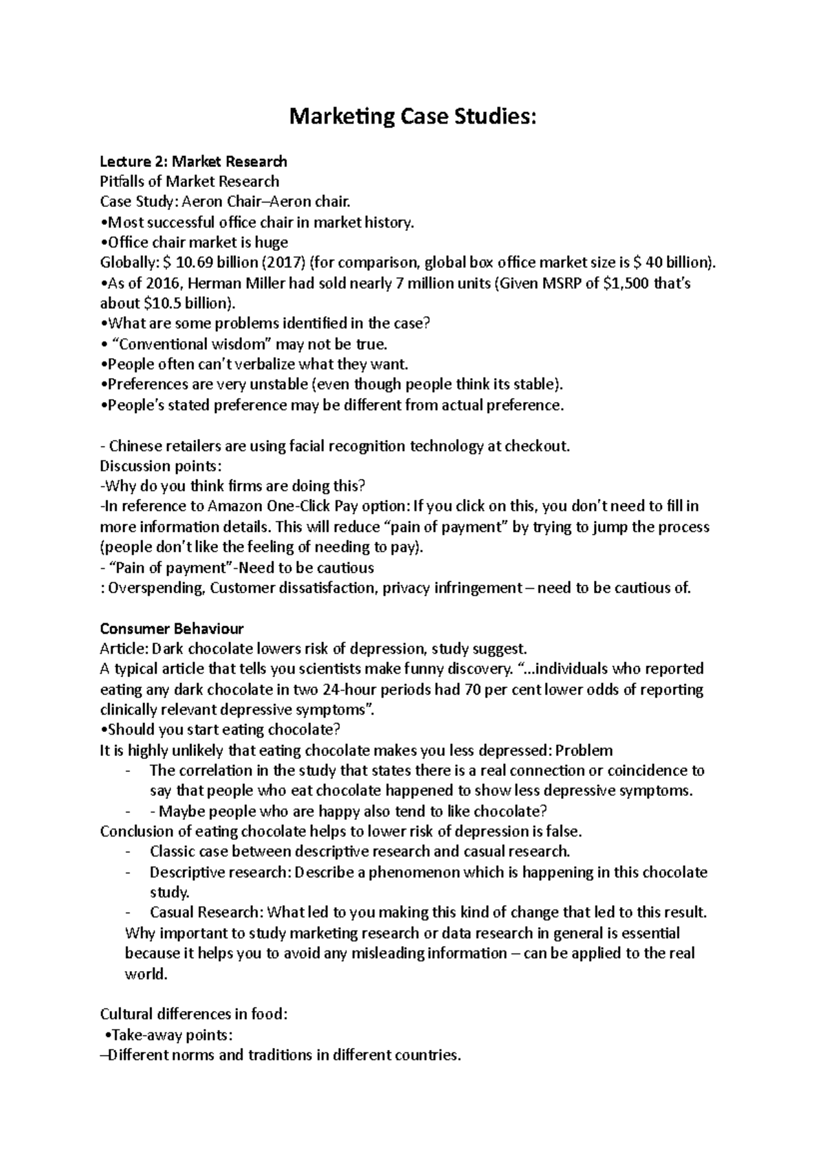 Marketing Case Studies - Marketing Case Studies: Lecture 2: Market ...