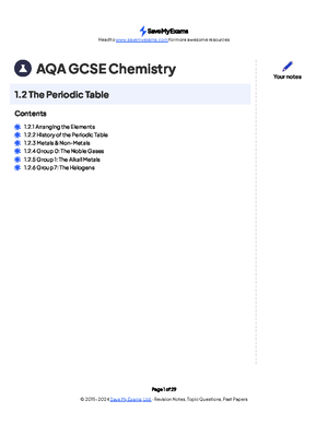 1 - topic 1 chemistry - Page 1 of 43 AQA GCSE Chemistry 1 Simple Model ...