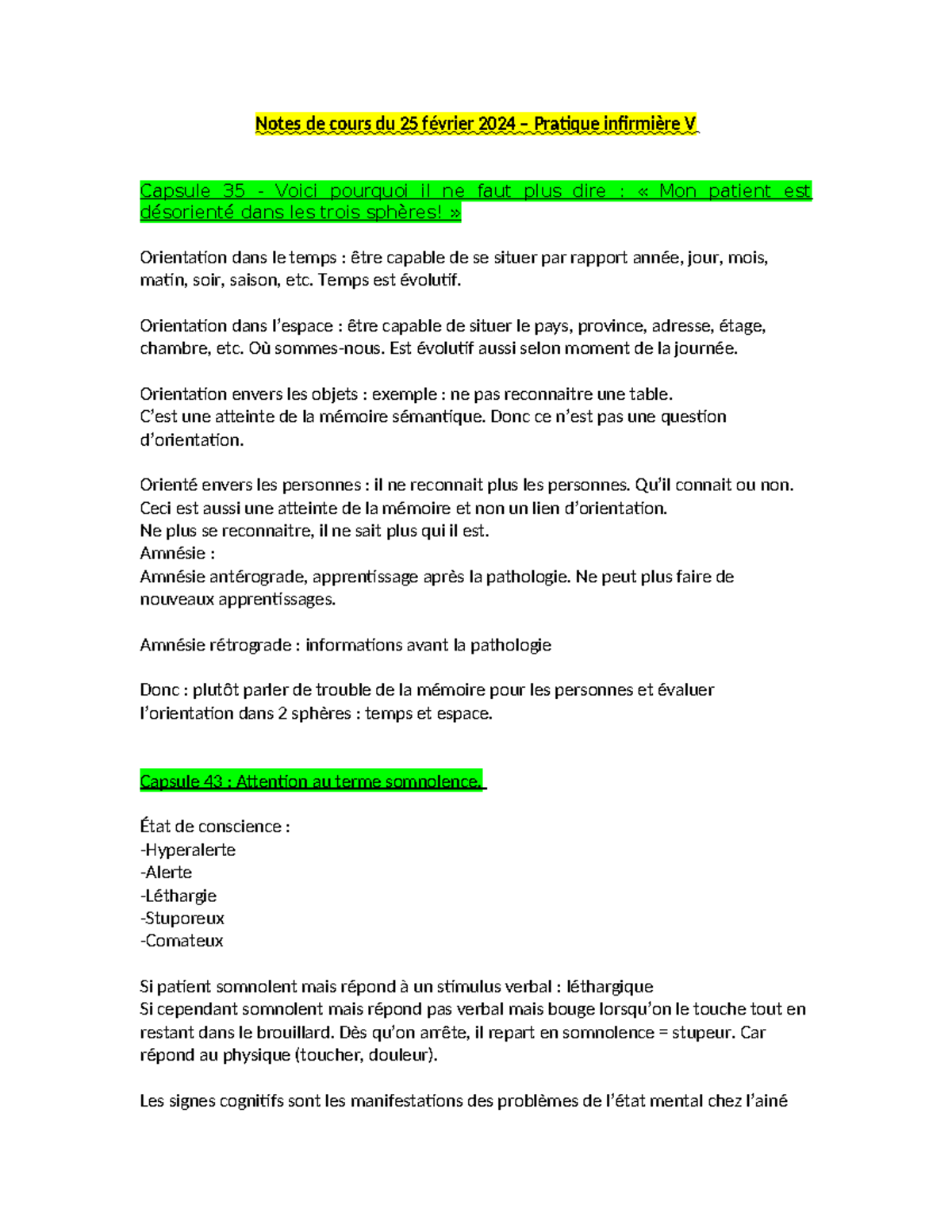 Notes de cours capsules - Notes de cours du 25 février 2024 – Pratique ...