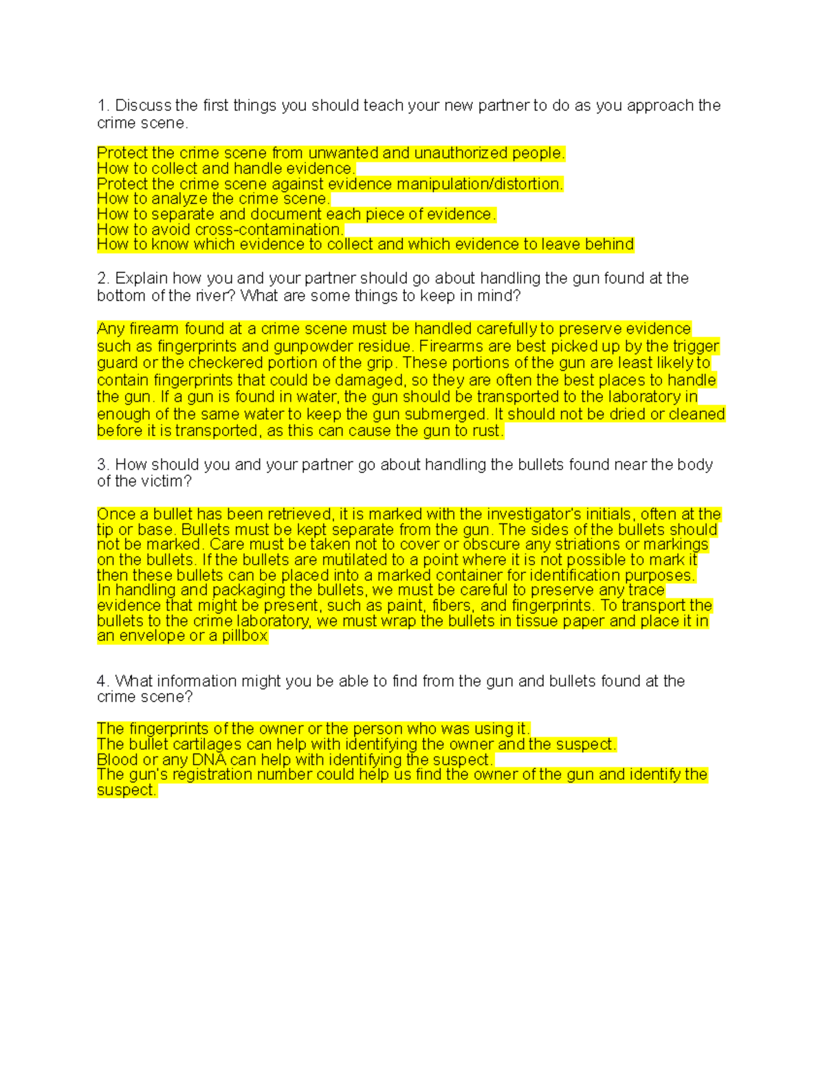 UNIT 5 LAB 1 forensic science practice material - 1 the first things ...