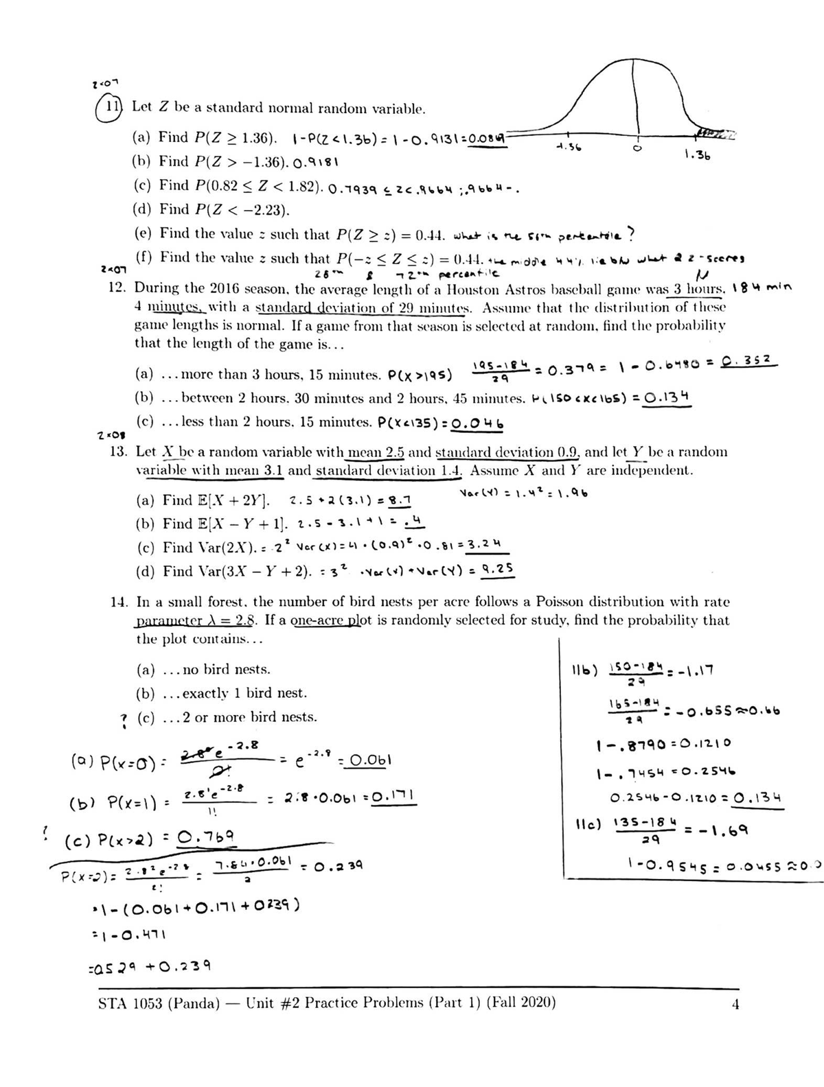 Jun 7, Doc 53 - unit #2 practice problems - STA 1053 - Studocu
