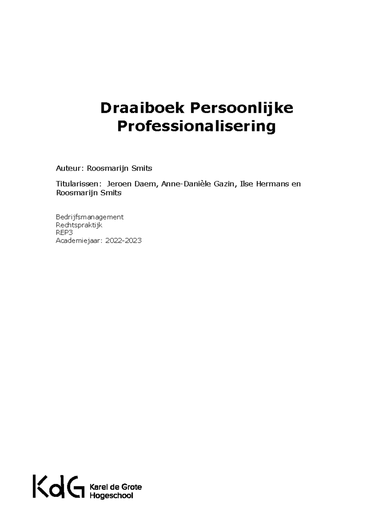 Draaiboek Persoonlijke Professionalisering 2022-2023 DEF - Draaiboek ...