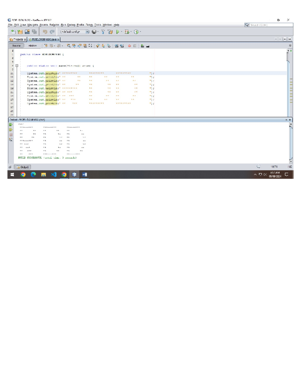Doc2 - ass - T ROEL DOMINGO NetBeans IDE 8 X File Edit View Navigate Source Refactor Run Debug ...