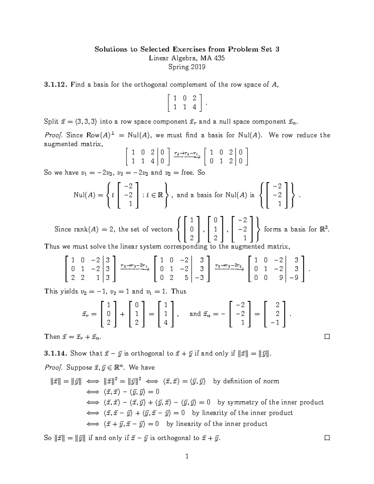 2019 .04.01 - notes - Solutions to Selected Exercises from Problem Set ...