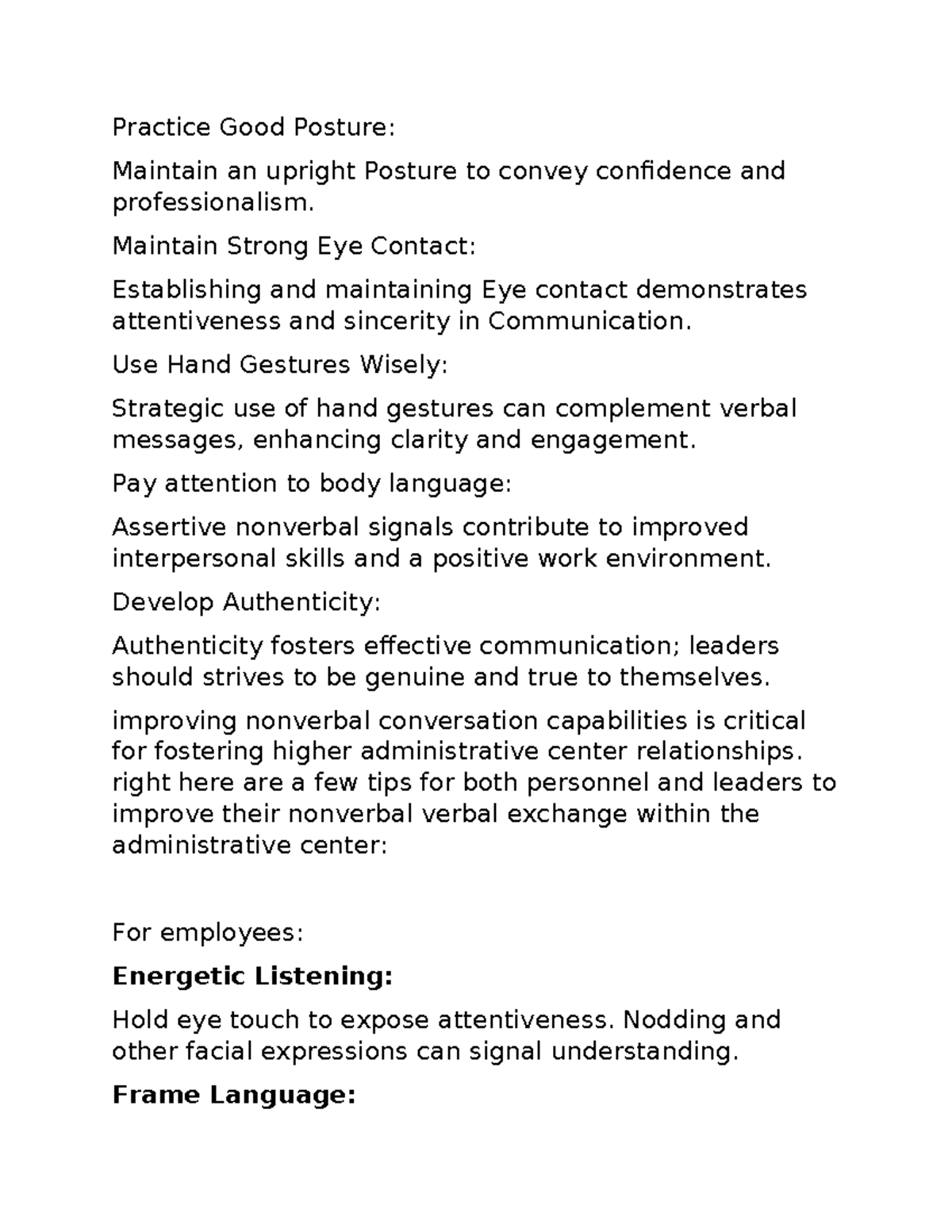 Practice Good Posture - Practice Good Posture: Maintain an upright ...