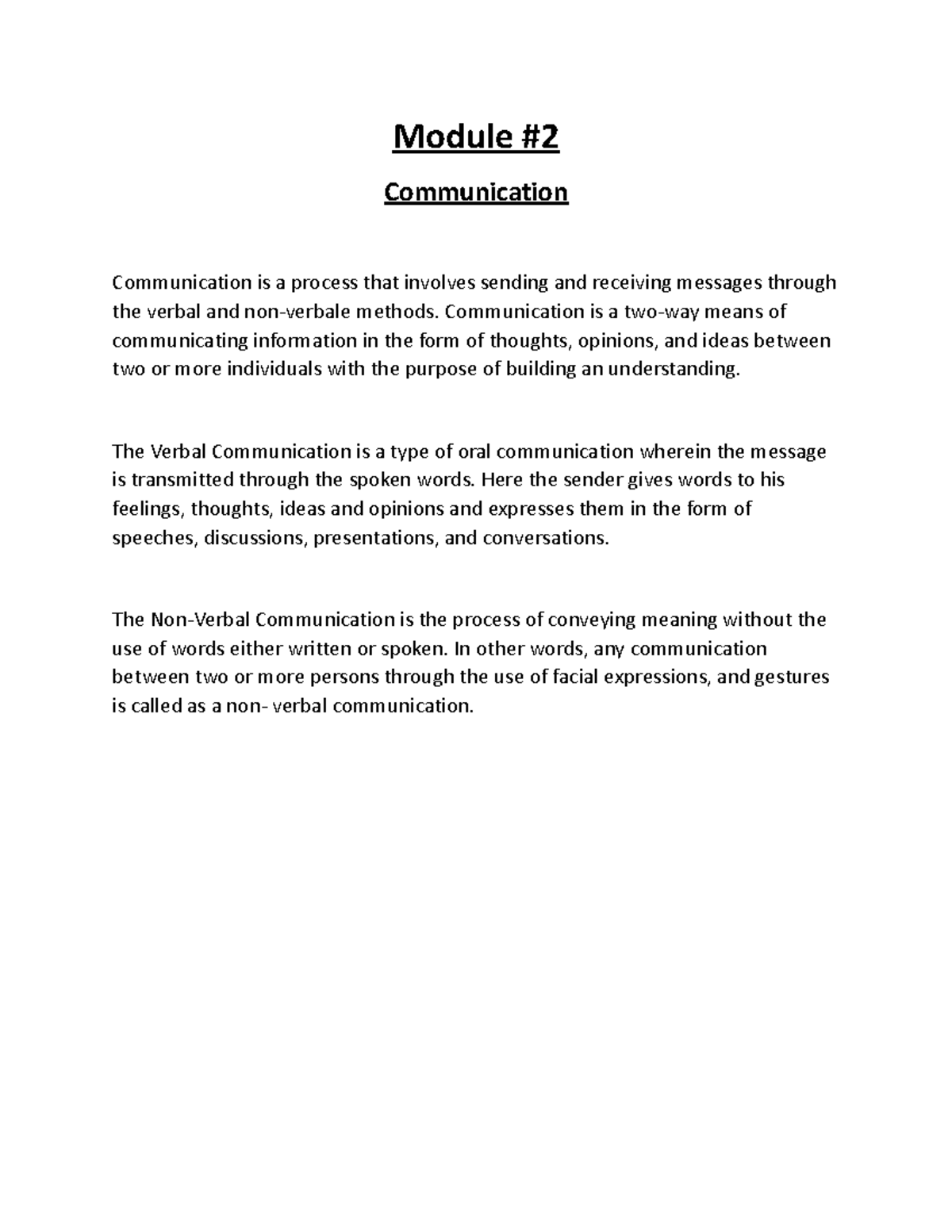 Module 2 - Essential Cell Biology - Module Communication Communication ...