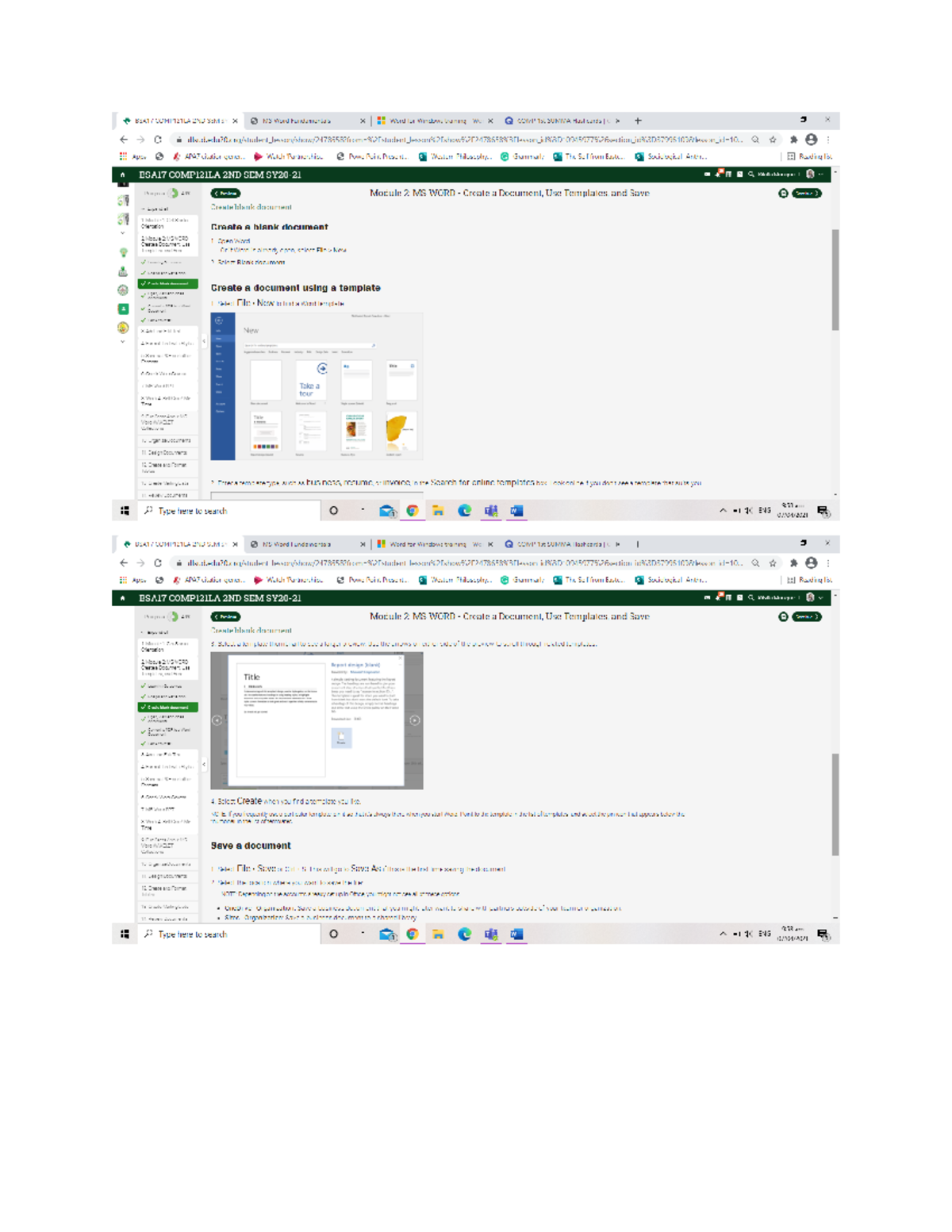 COM Lesson MS WORD - Lecture notes for minor - Accountancy - \ Themes ...