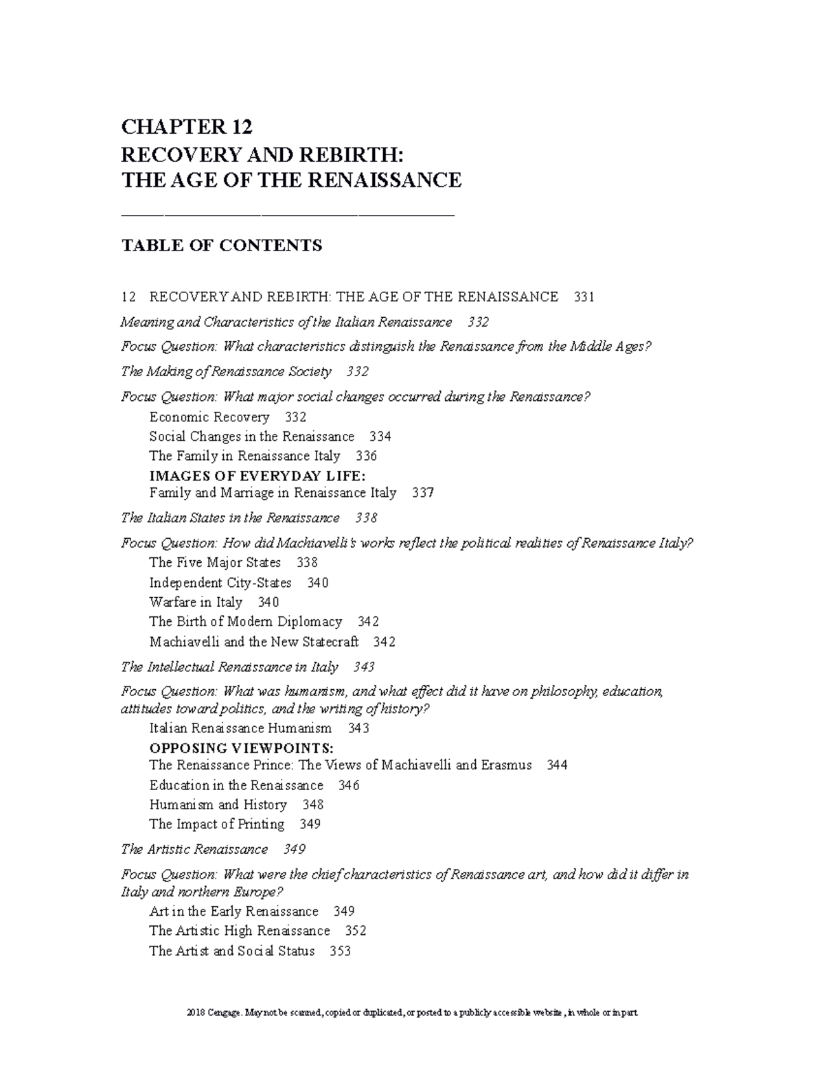 Recovery and Rebirth: The Age of the Renaissance - Studocu