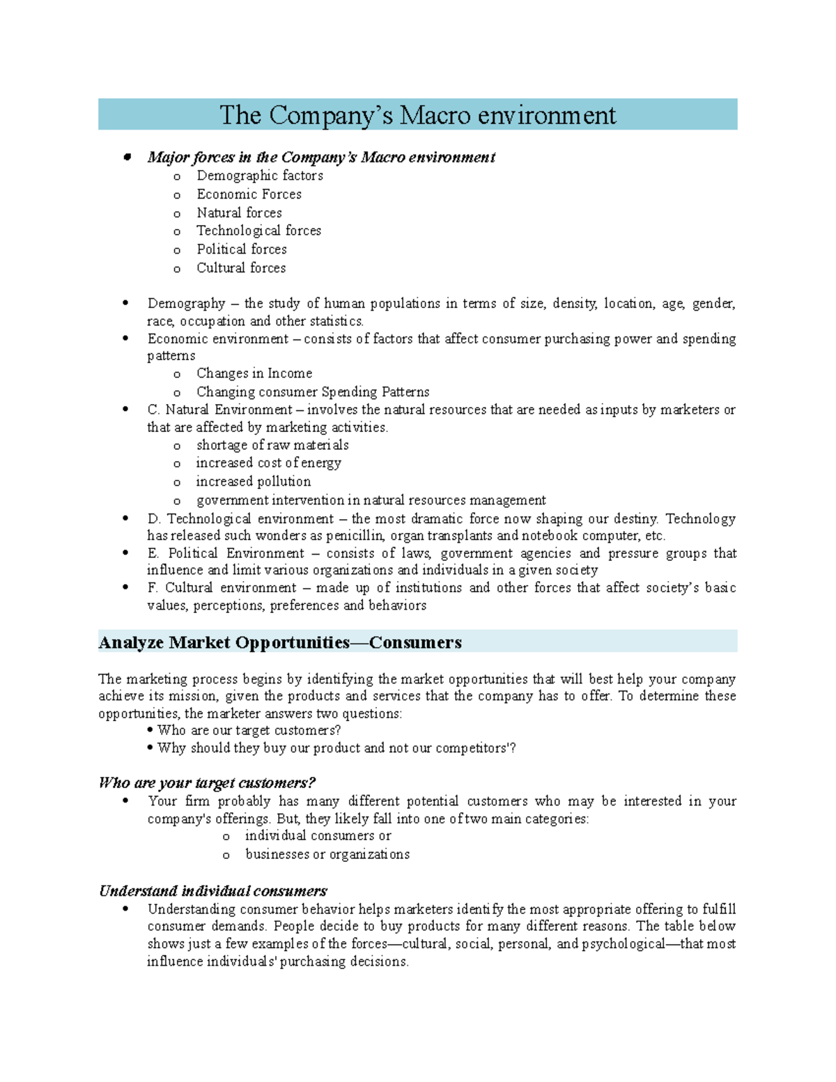 4. The Company's Macro Environment - The Company’s Macro environment ...