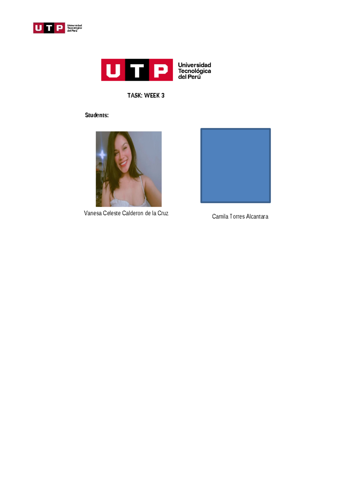 Ingles task3 - tarea de semana grupal - Ingles II - TASK: WEEK 3 Students: Vanesa Celeste ...