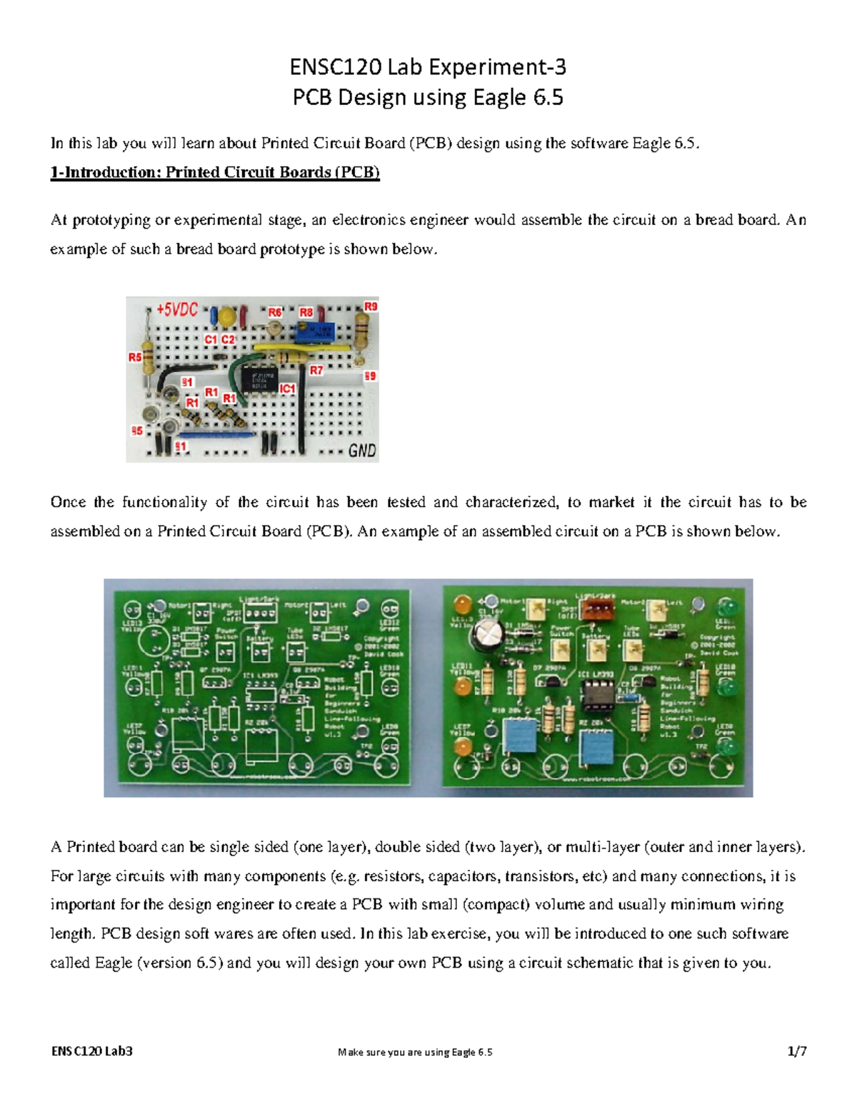 120-Experiment-3 - this is psych 100 - ENSC120 Lab Experiment- PCB ...