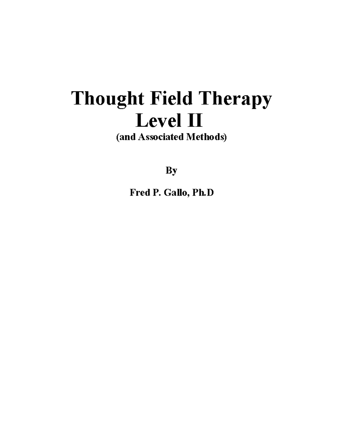 Tft-level-2-manual compress - Thought Field Therapy Level II (and ...