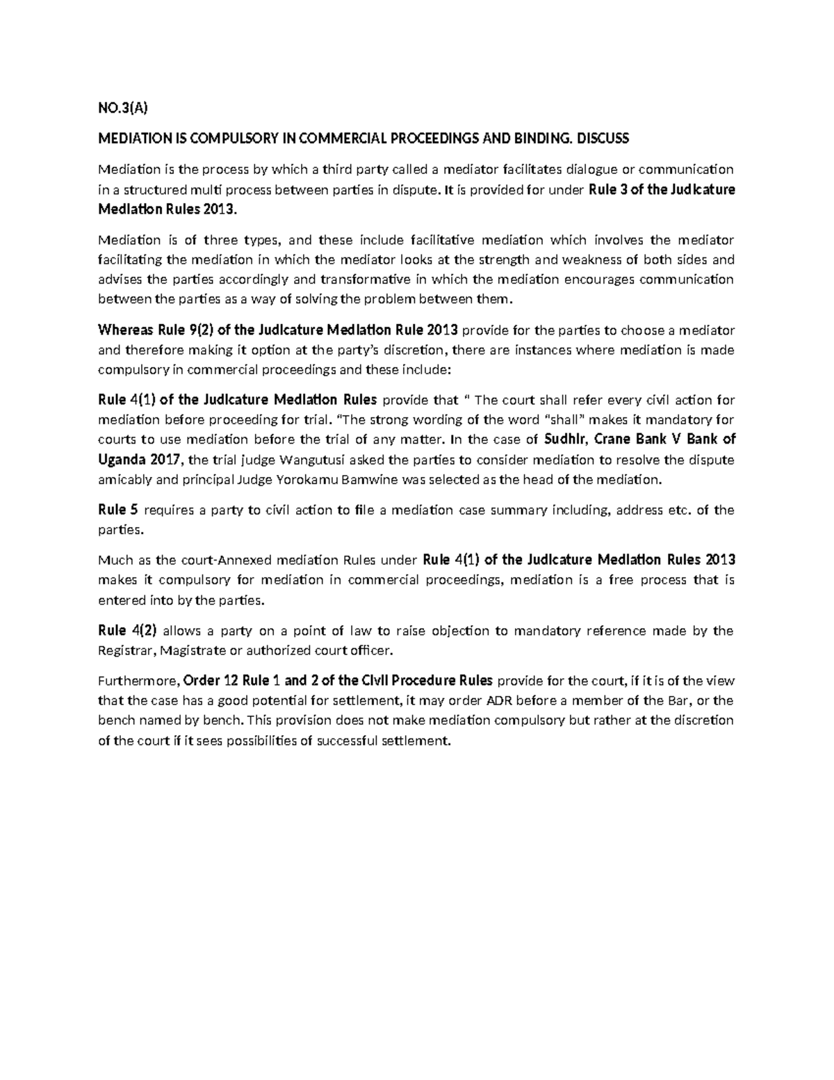 Felix dox on court annexed - NO(A) MEDIATION IS COMPULSORY IN ...