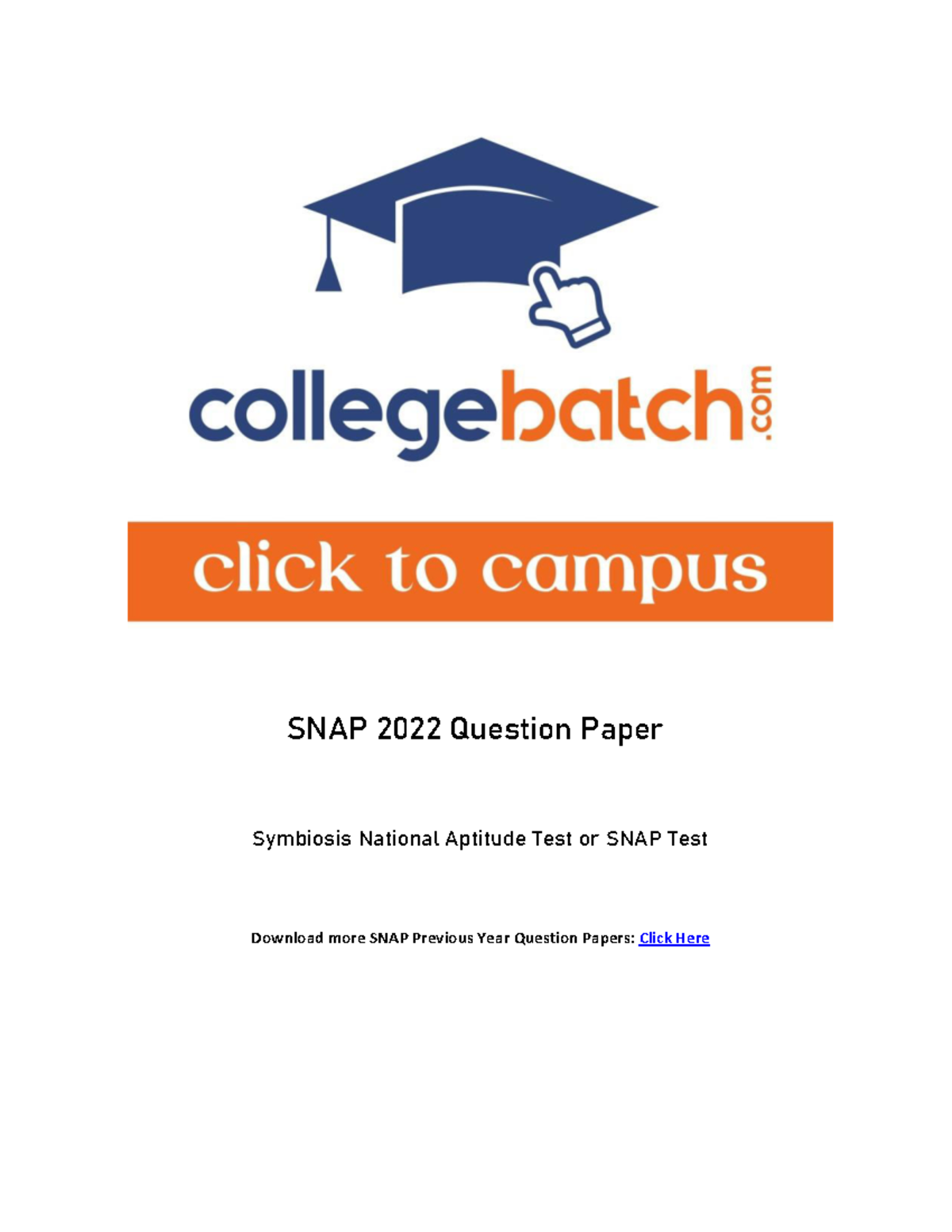 SNAP 2022 Question Paper with Answer Key - Mathematics: Applications ...