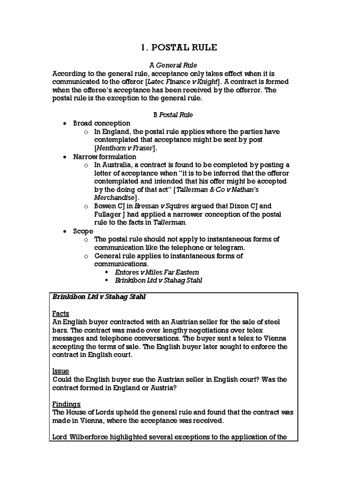 Summary Contract Law Dilan Thampapillai; Vivi Tan, Lecture 1-5 - 1 ...