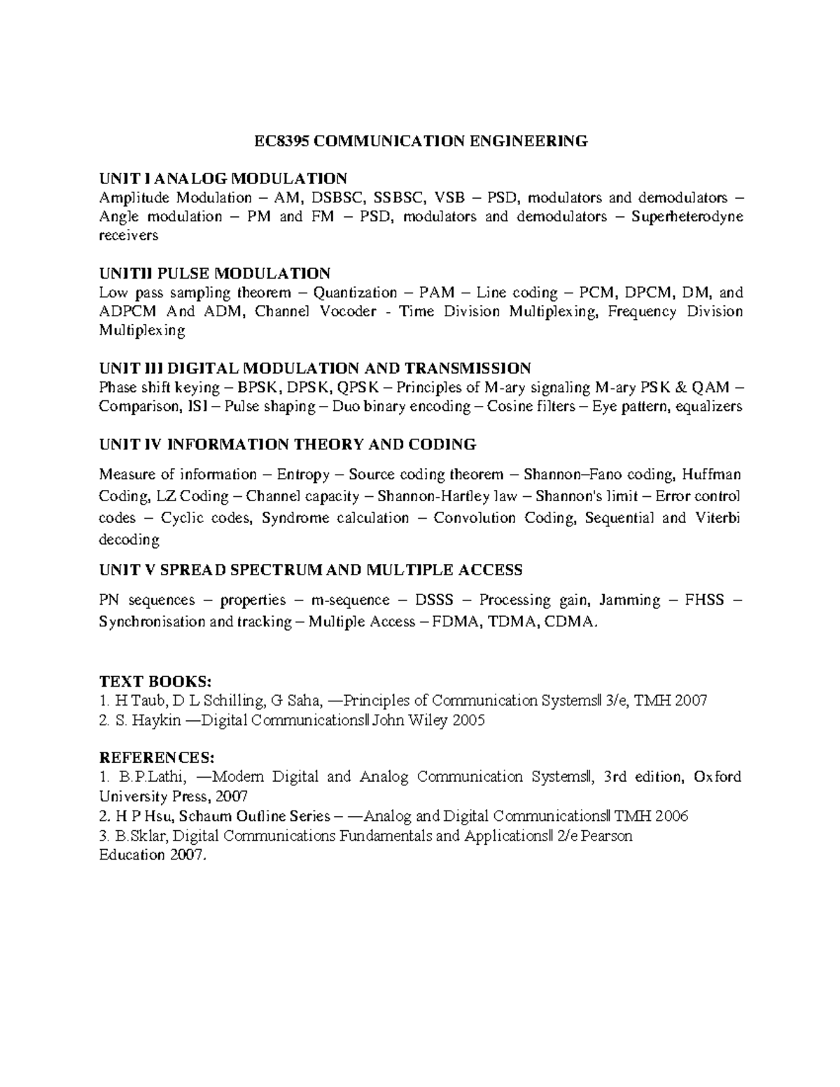 Ec8395 Communication Engg Ec8395 Communication Engineering