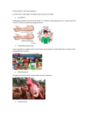 Pictionary Drinks, Snacks AND Desserts - PICTIONARY: DRINKS, SNACKS AND DESSERTS LOOK FOR THE ...