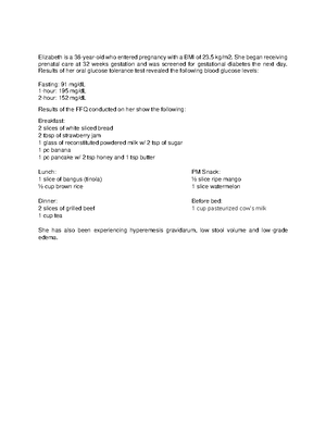 NCP PCOS sample - NUTRITION CARE PLAN Name: Nutrition Assessment 1 ...