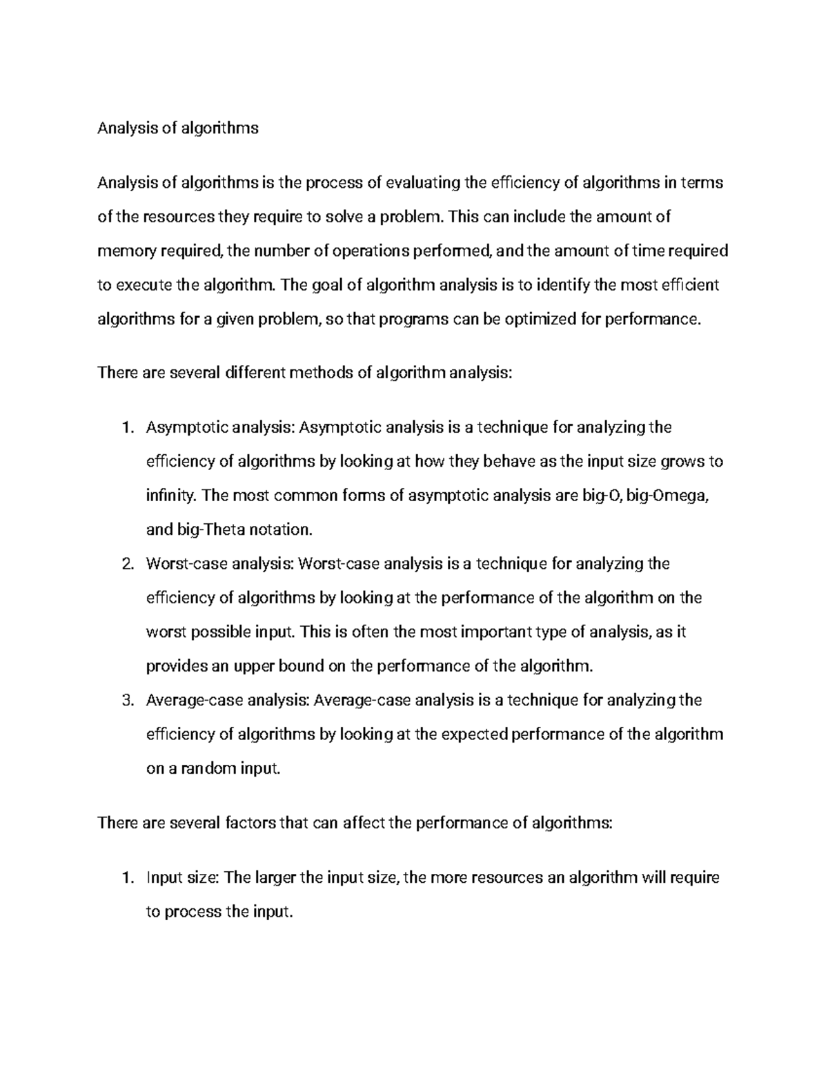Analysis Of Algorithms Analysis Of Algorithms Analysis Of Algorithms