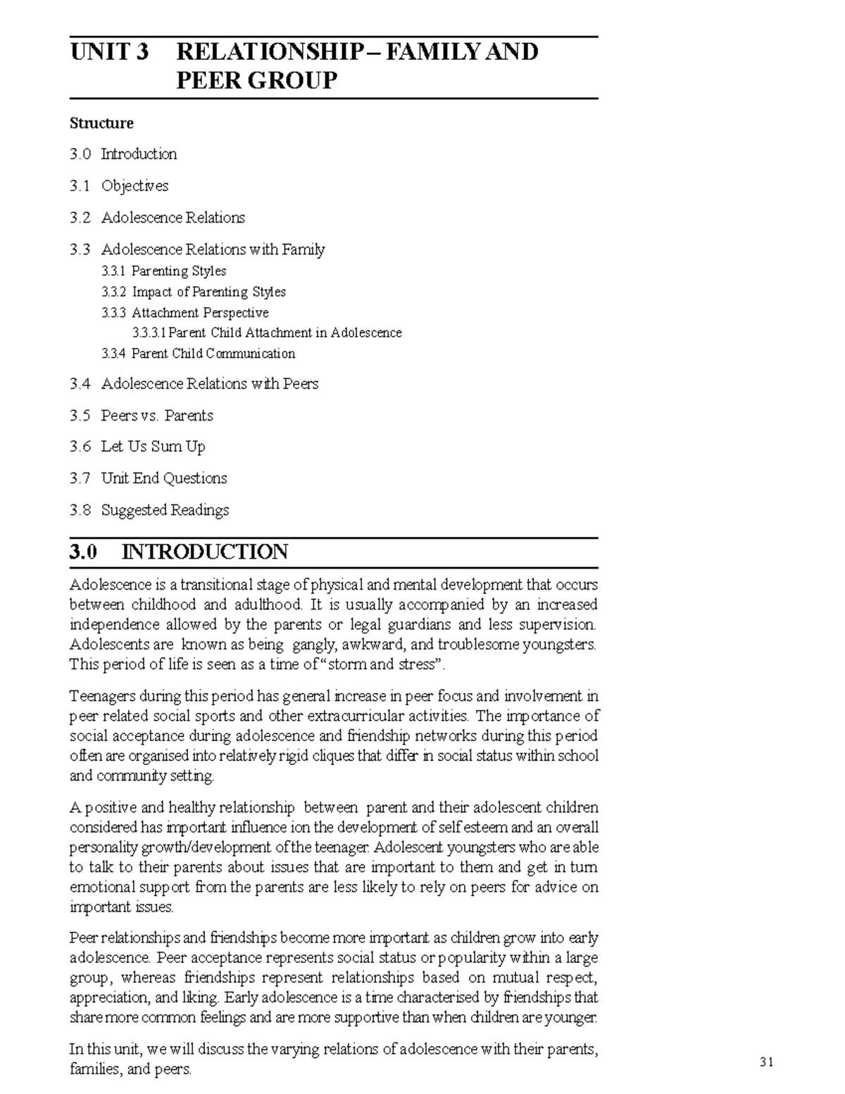 Unit 2 Sharing vs power - 3 1 UNIT 3 RELATIONSHIP – FAMILY AND PEER ...