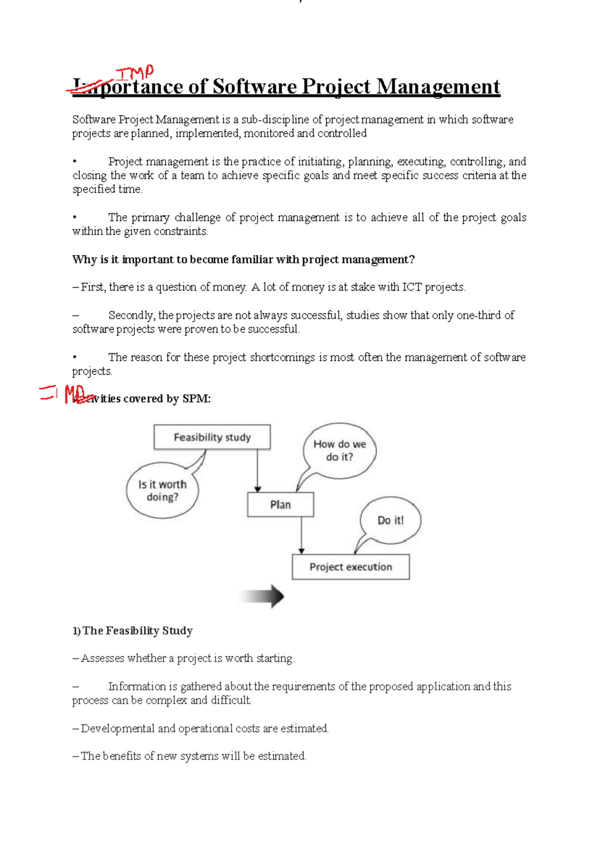 Unit-1-spm notes - Importance of Software Project Management Software ...