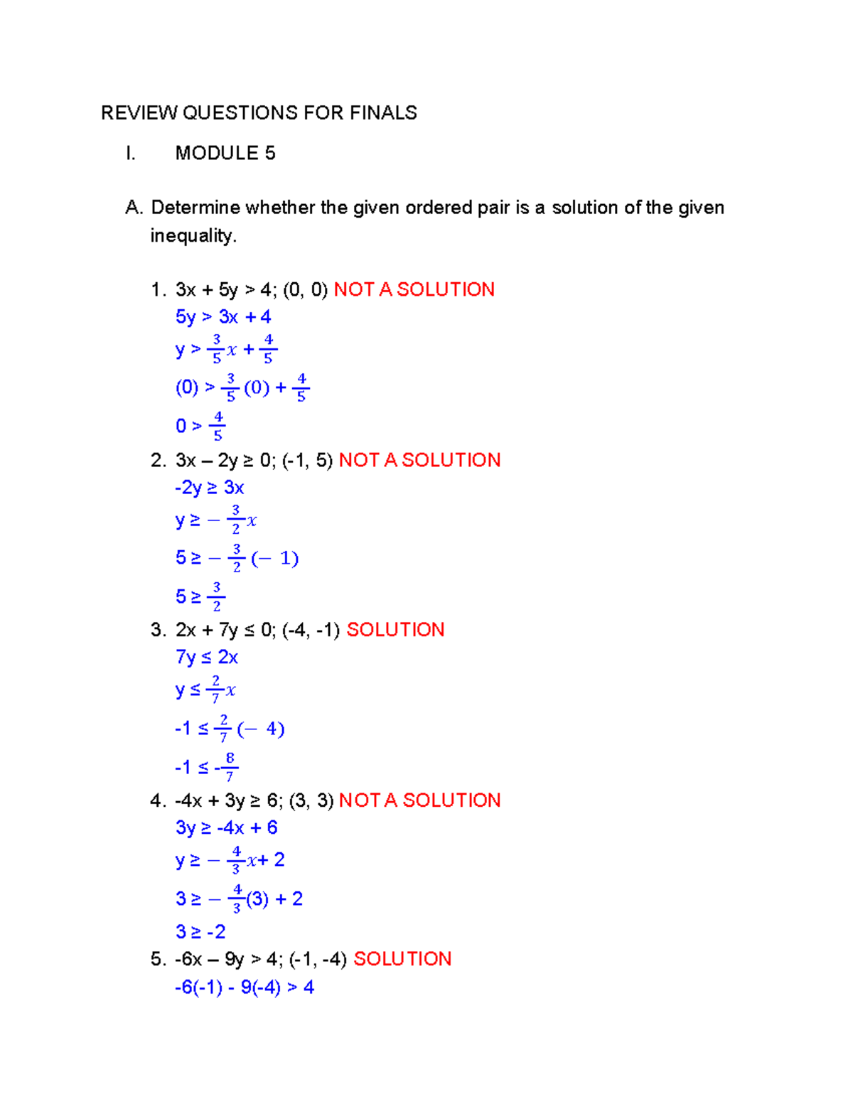 Mathematics in the Modern World Finals Reviewer - REVIEW QUESTIONS FOR ...