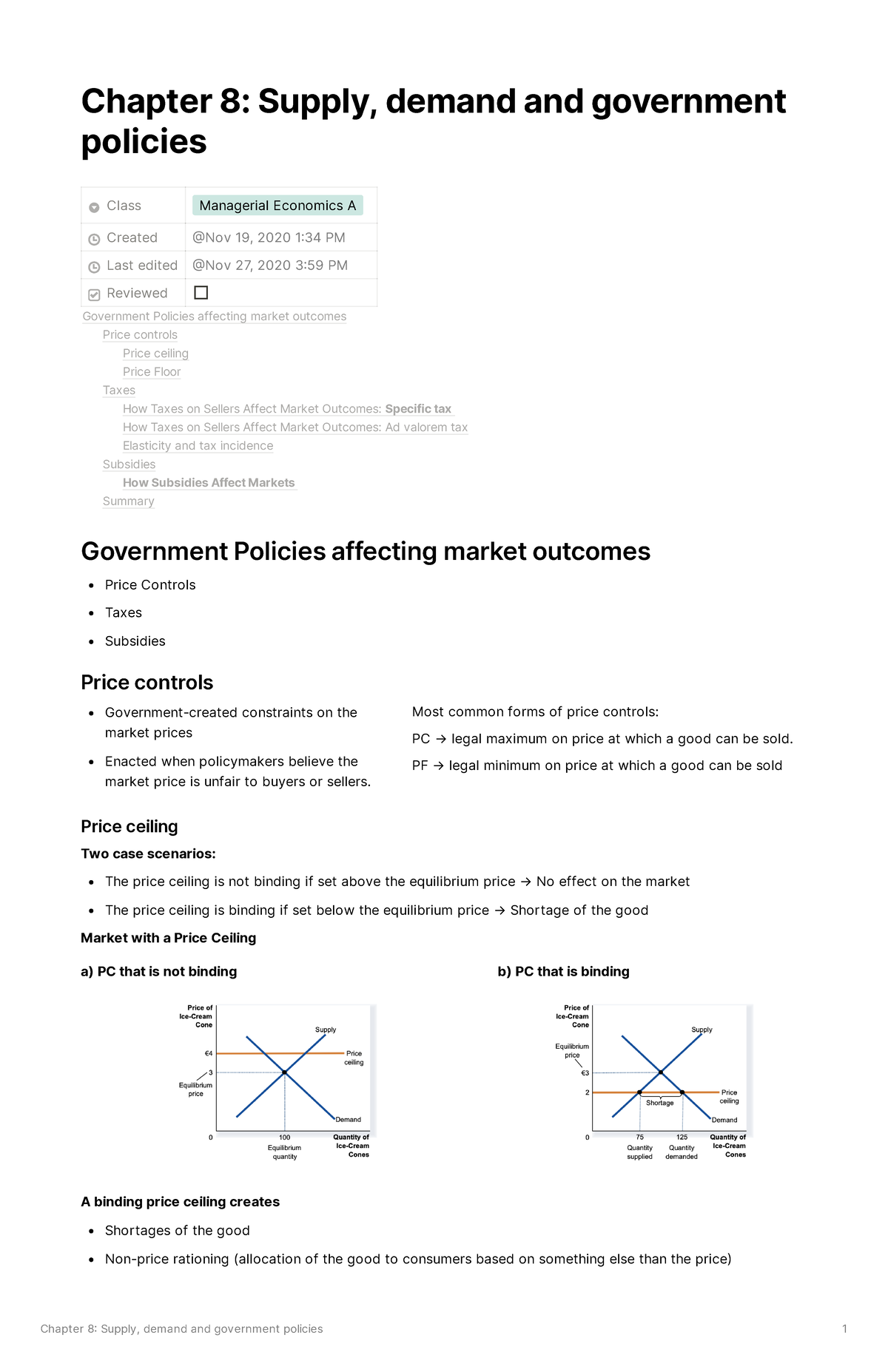 Chapter 8 - Supply, demand and government policies - Chapter 8: Supply, demand and government ...