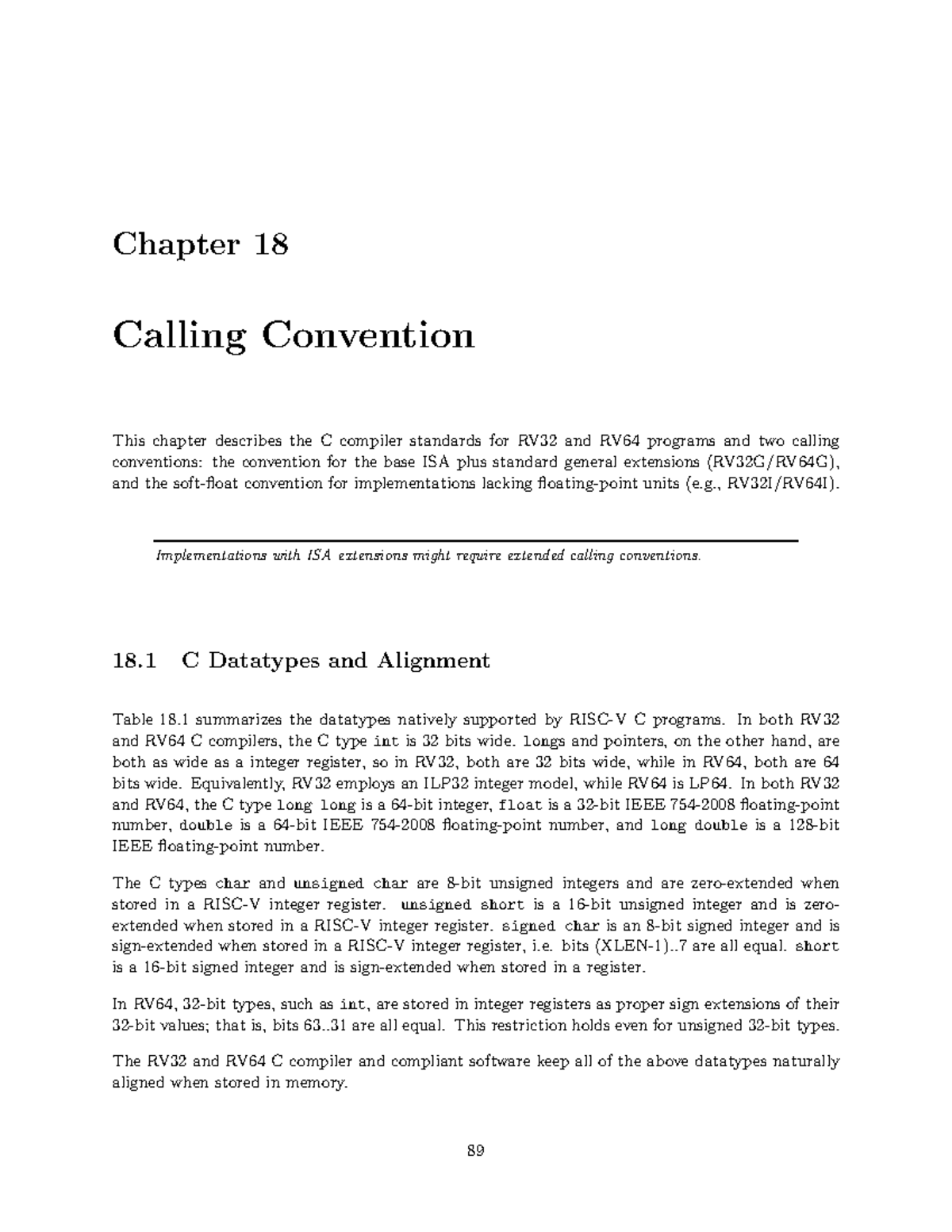 Riscv-calling-conventions - Chapter 18 Calling Convention This chapter describes the C compiler ...