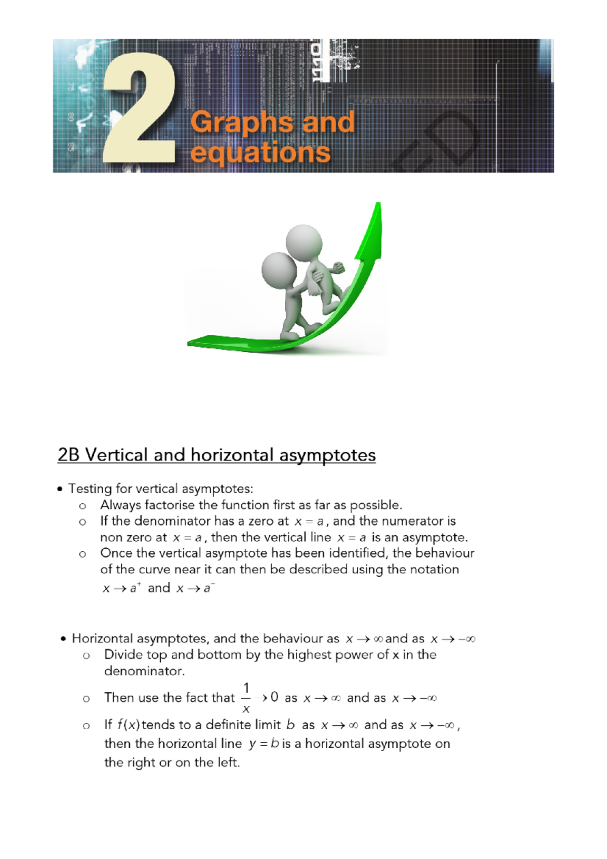 2B Vertical and horizontal asymptotes - Studocu