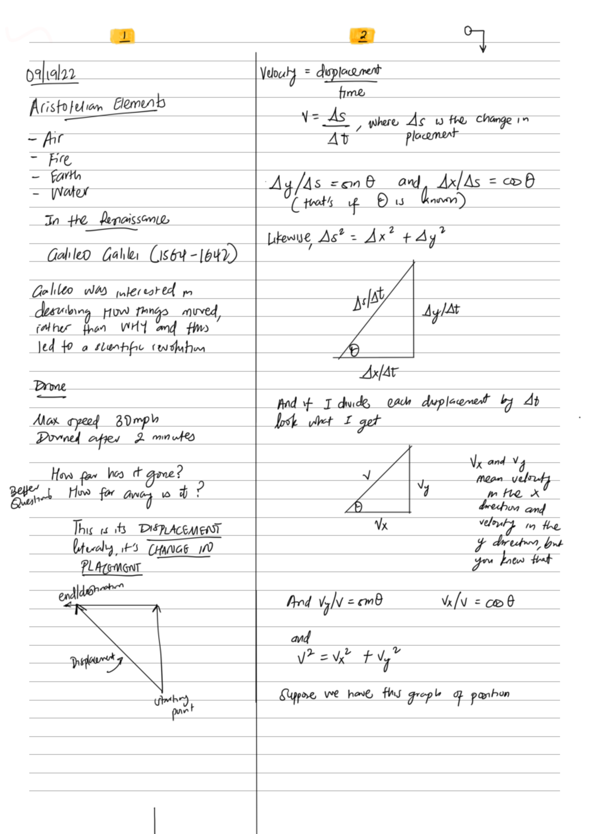 Position Velocity And Acceleration Phy 191 Studocu