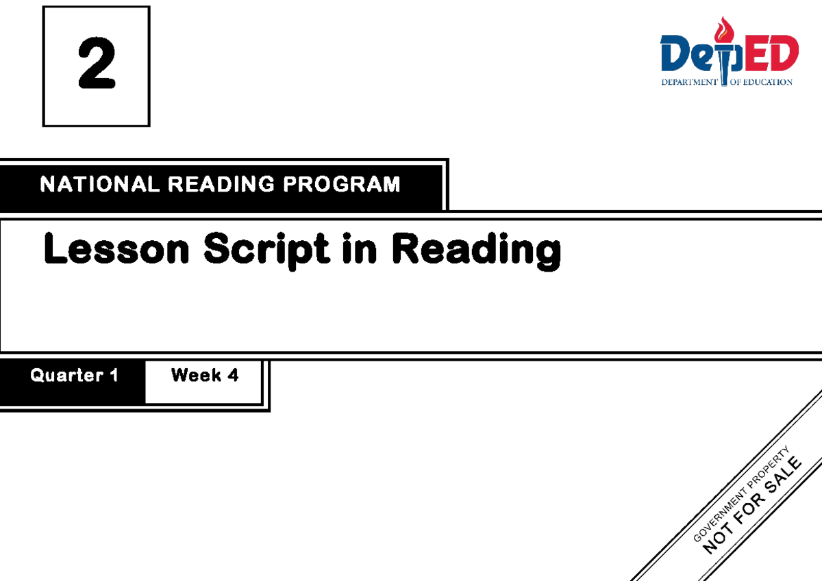 CO-2024-LS Grade 2-NRP- Quarter 1-WEEK4 - 2 Quarter 1 Week 4 NATIONAL ...