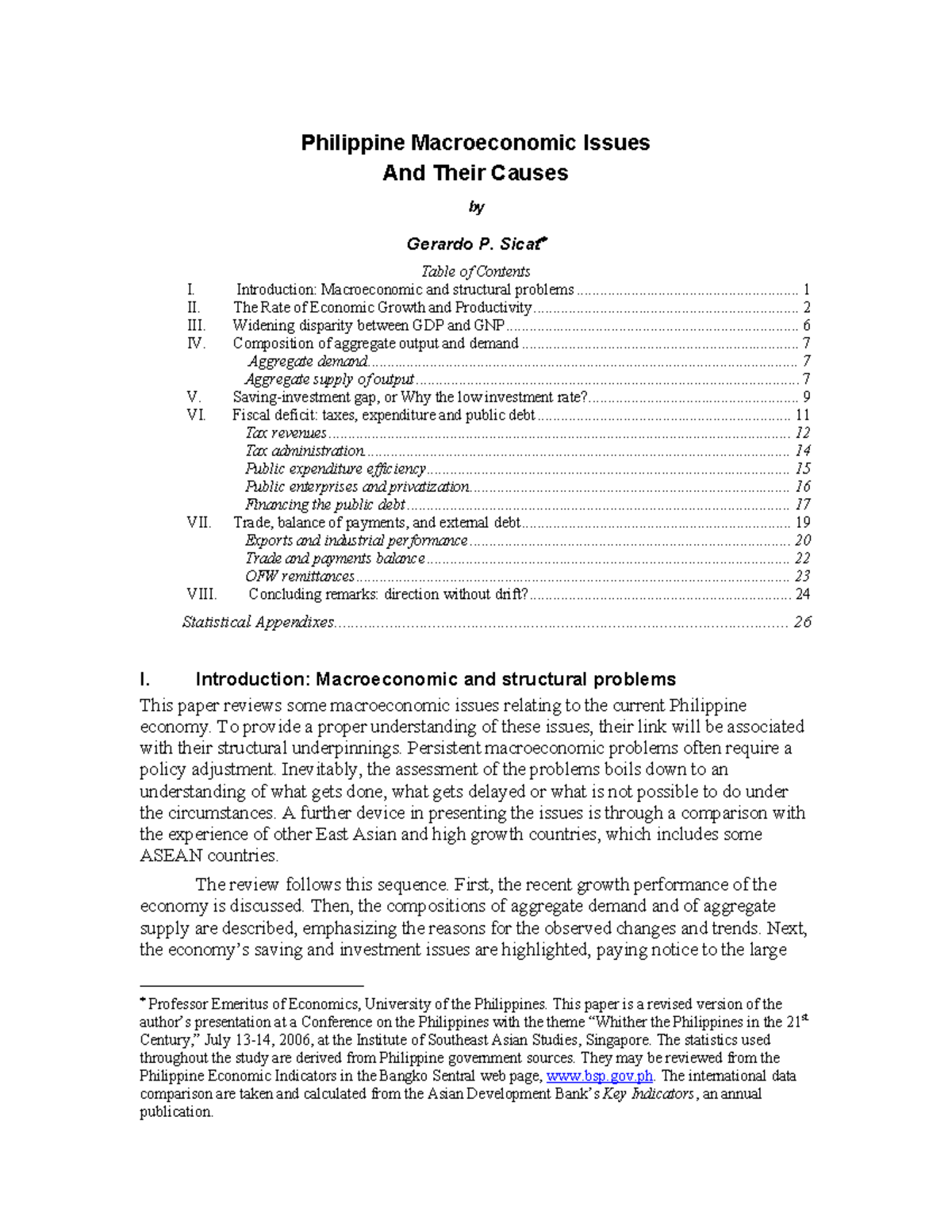 Macro in the philippines - Philippine Macroeconomic Issues And Their ...
