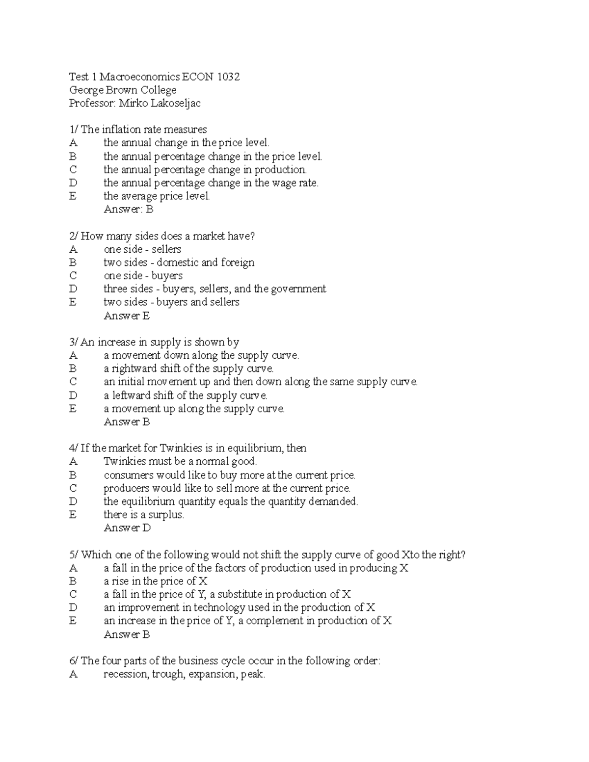 TEST 21 October 2020, questions and answers - Test 1 Macroeconomics ...