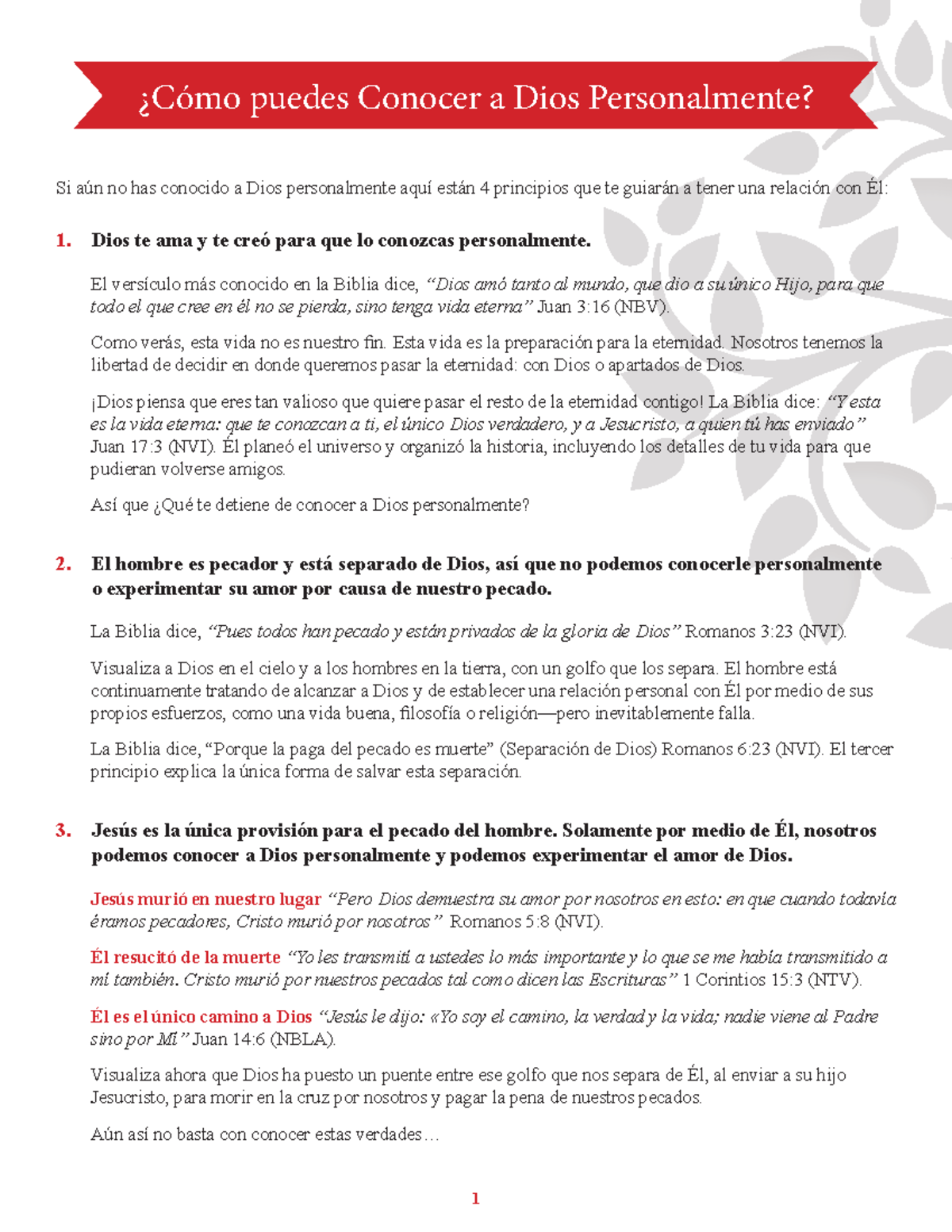 Cómo Puedes Conocer a Dios Personalmente - Si aún no has conocido a ...