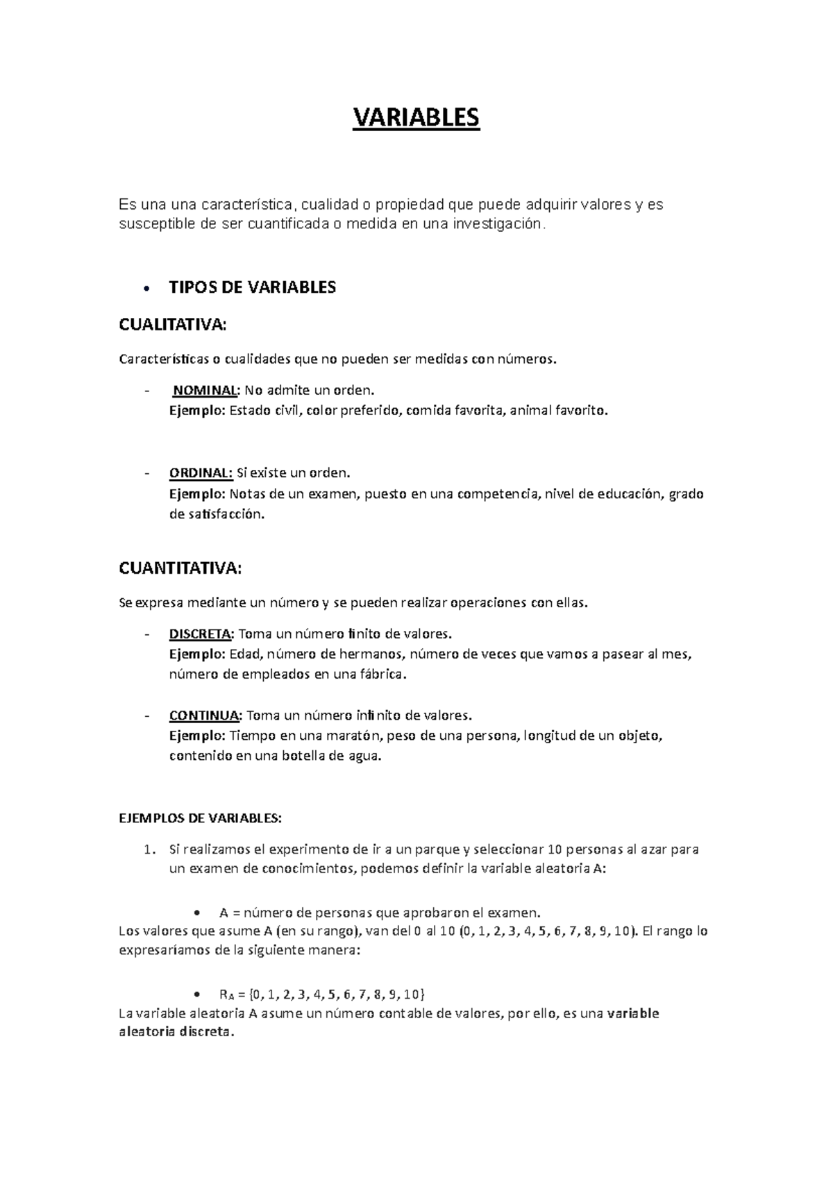 Variables Variables Es Una Una Característica Cualidad O Propiedad