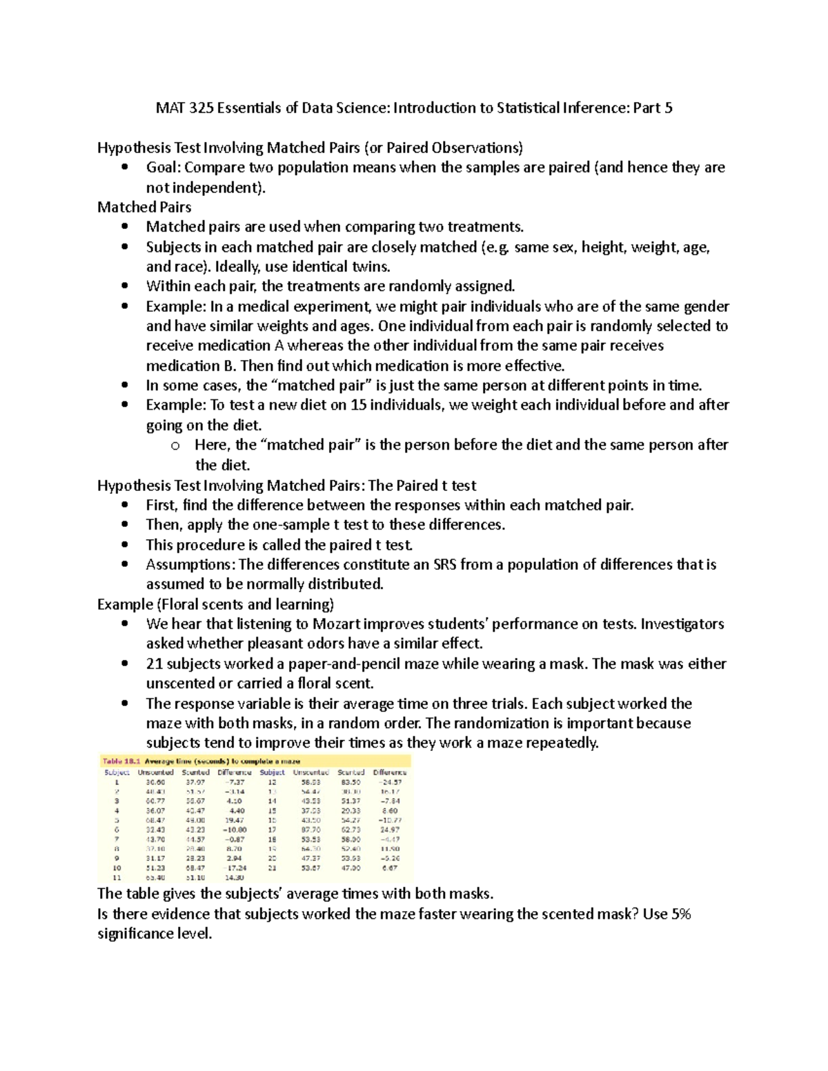 Statistical inference part5 notes - MAT 325 Essentials of Data Science ...