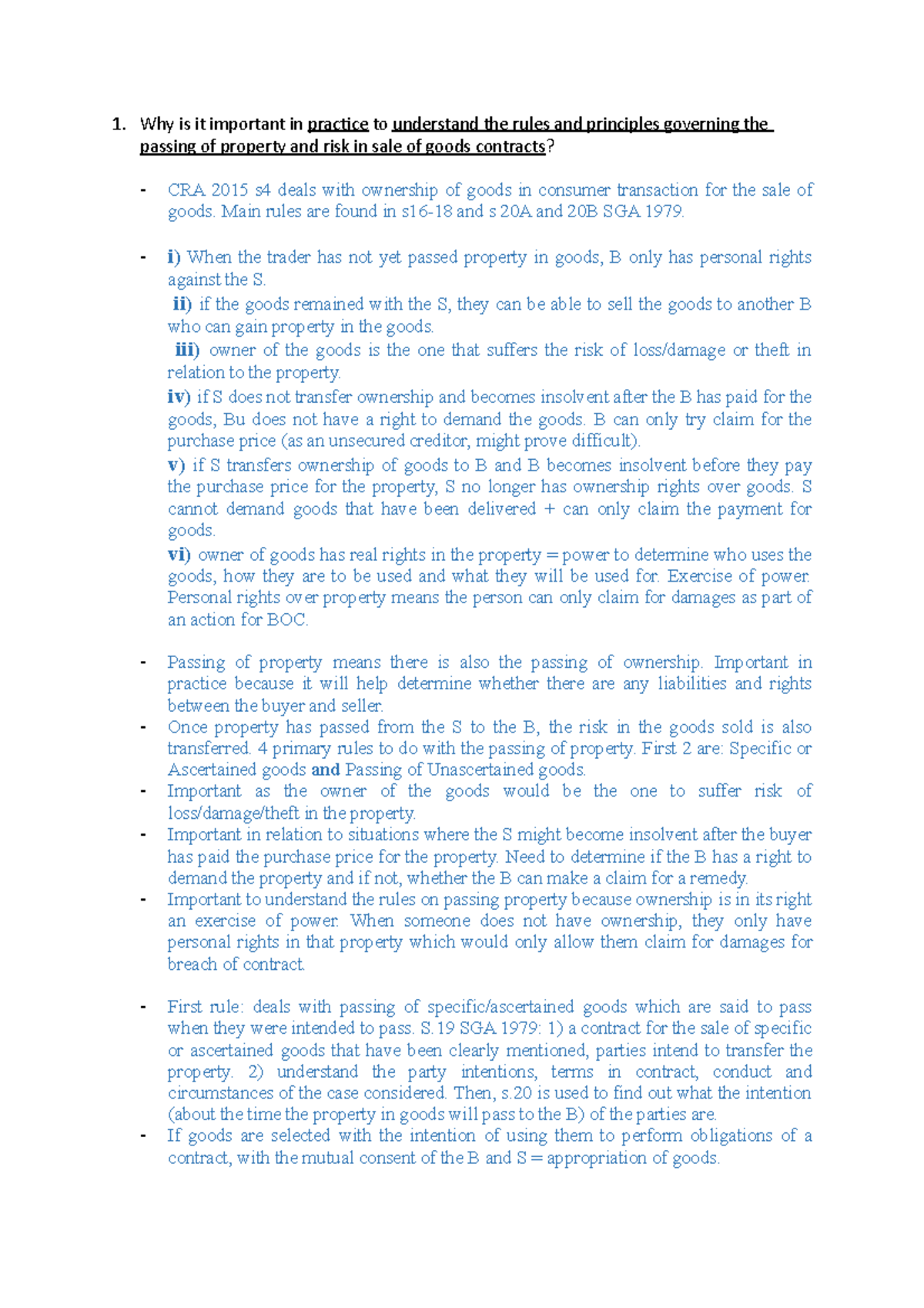 Tutorial One Prep - Why is it important in practice to understand the ...