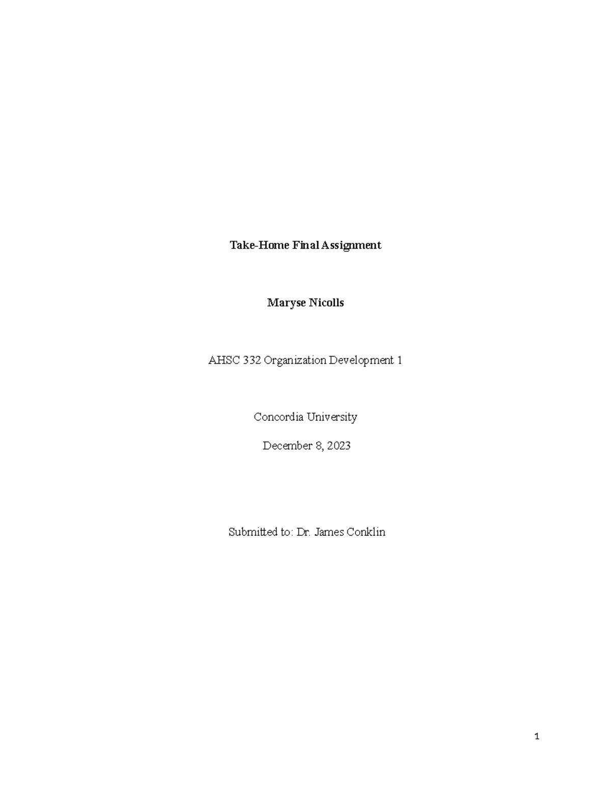 OD1 Fianltermpaper - Final essay and term paper on theory learned all ...