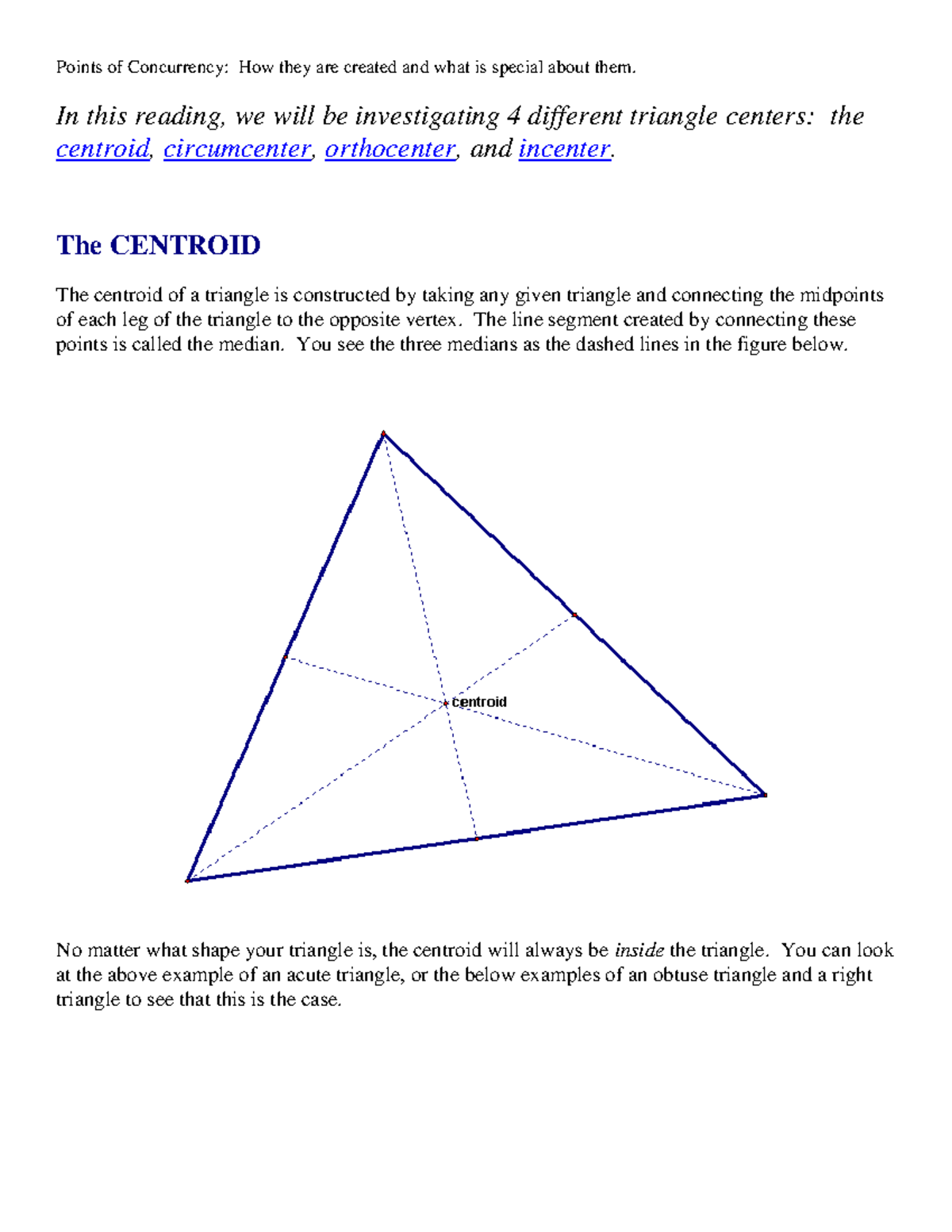 HG 3 7,8 Points of Concurrency Summary 2020 - Points of Concurrency ...