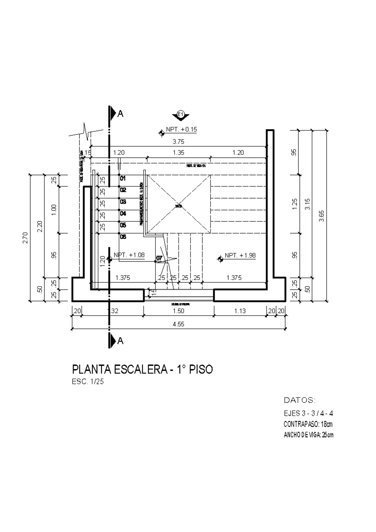 Plano Escalera(1) - HHFHF - 01 03 02 04 06 05 07 GACH PROY. P AS A M AN ...