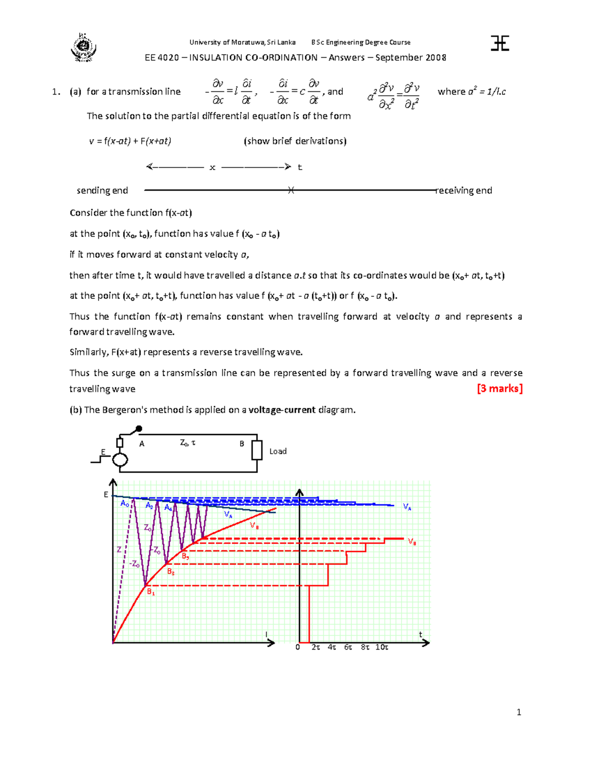 EE402 answers sep08 - High Voltage - ####### EE 4020 ñ INSULATION CO ...