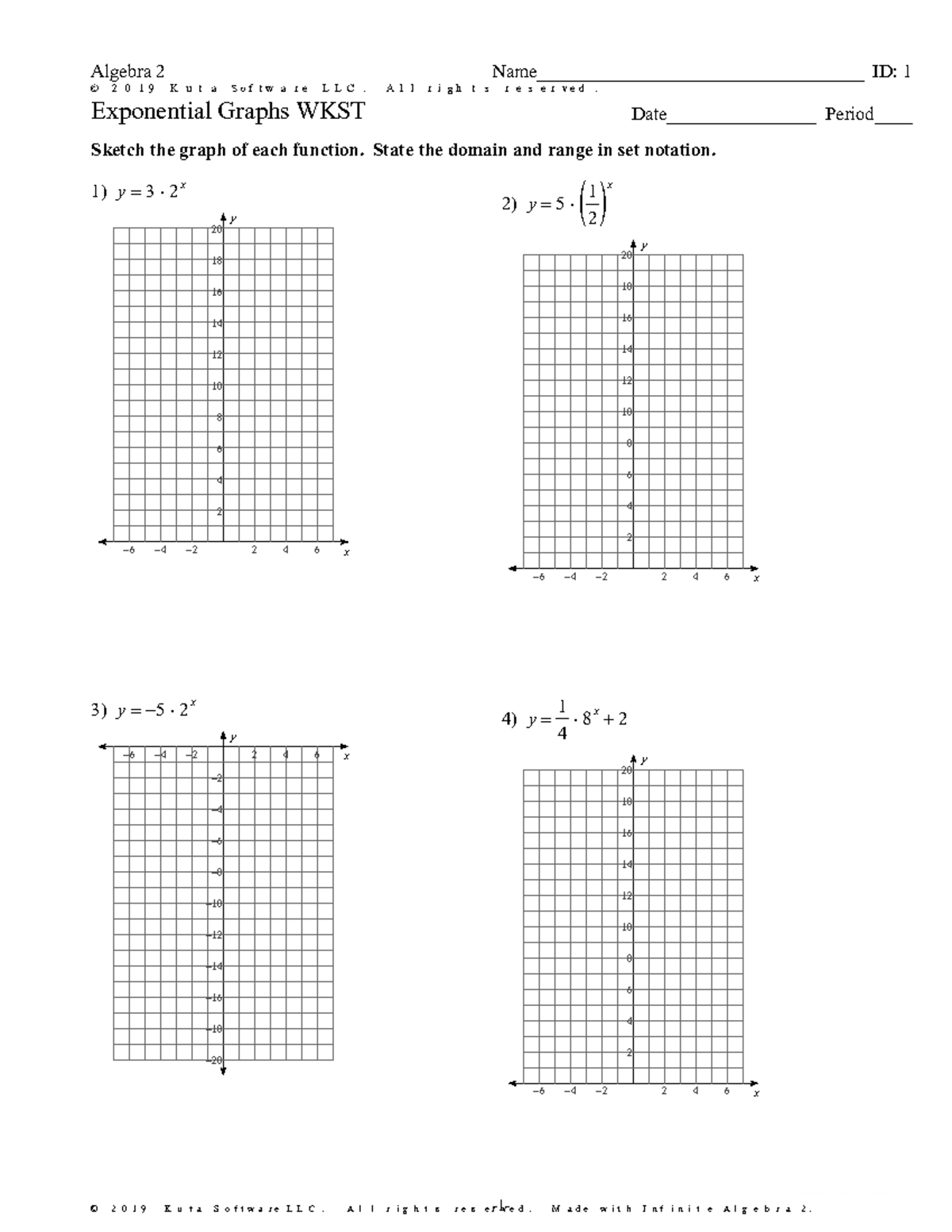 Exponential graphs wkst - ©x F 2 H 0 T 1 n 9 N WKGuGtLaT ...