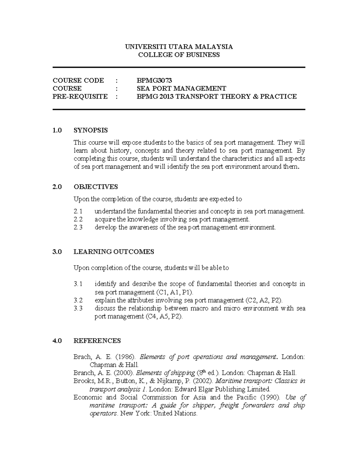 BPMG3073 - assignment - UNIVERSITI UTARA MALAYSIA COLLEGE OF BUSINESS ...