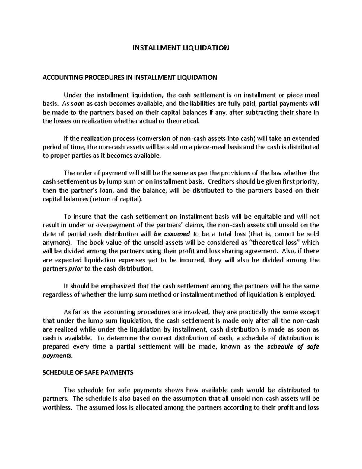 M4 Installment Liquidation - INSTALLMENT LIQUIDATION ACCOUNTING ...