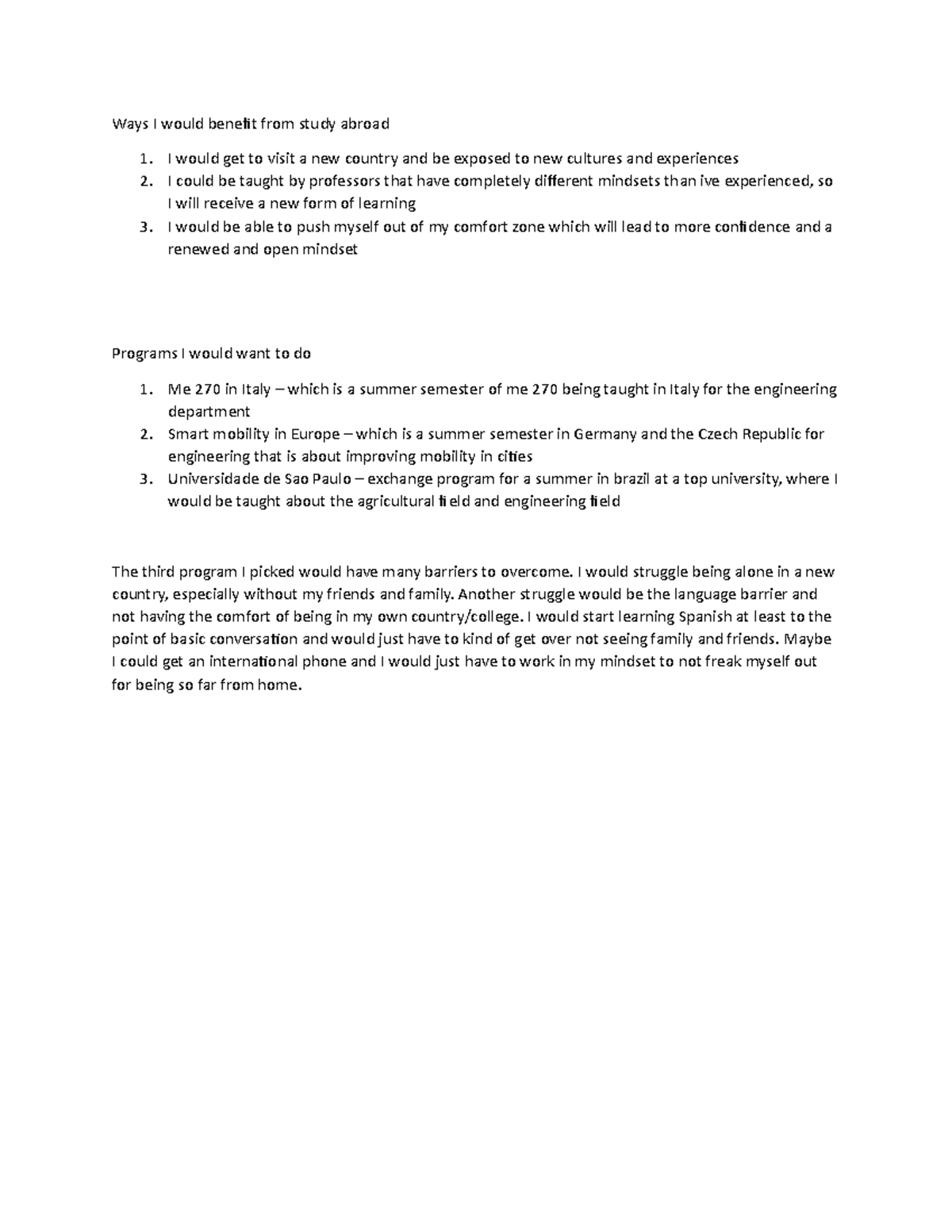 Assignemtn 7 abe - assignment 7 - Ways I would benefit from study ...