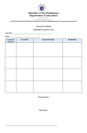 Actionplan for nat review - Republic of the Philippines Department of ...