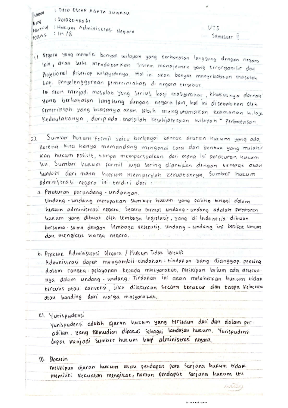 THEO Oscar Agata - Tugas - iain pekalongan - Studocu