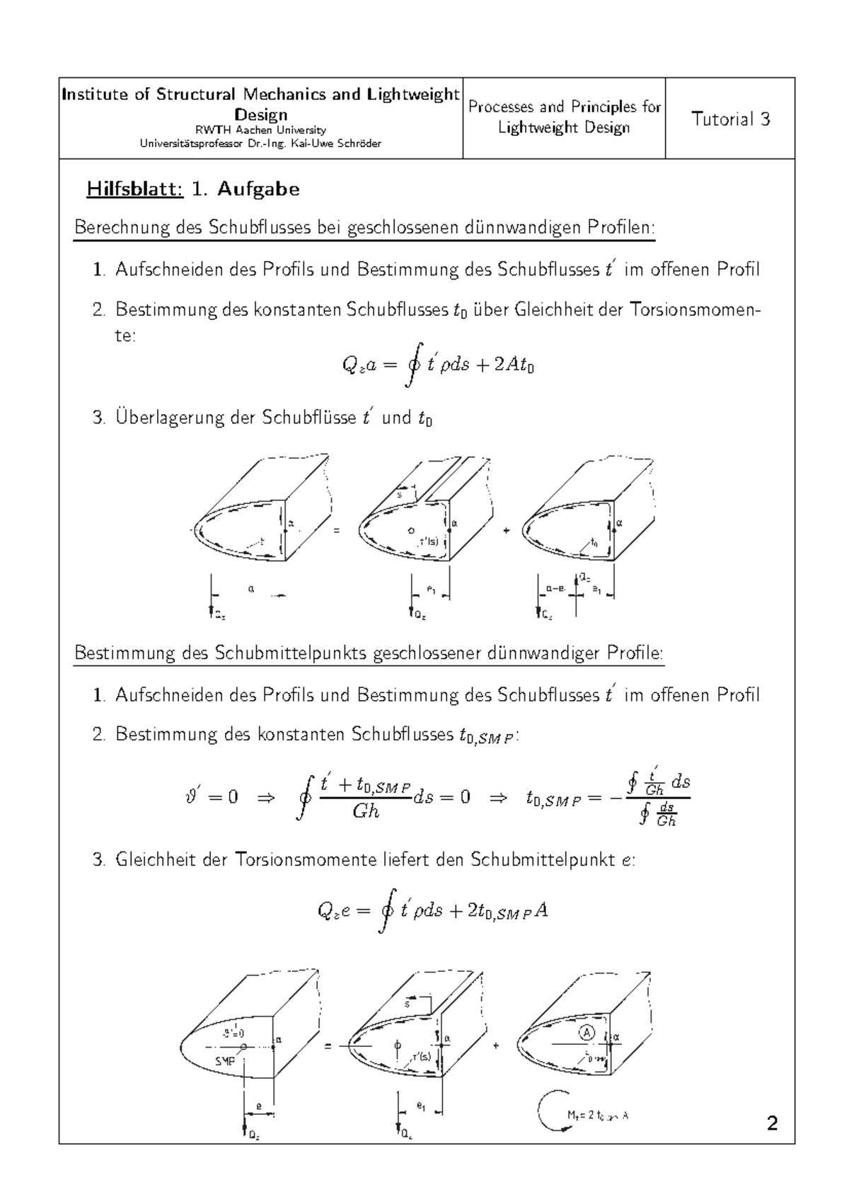 Appendix-Shear Flow of Closed Cross Sections - Institute of Structural ...